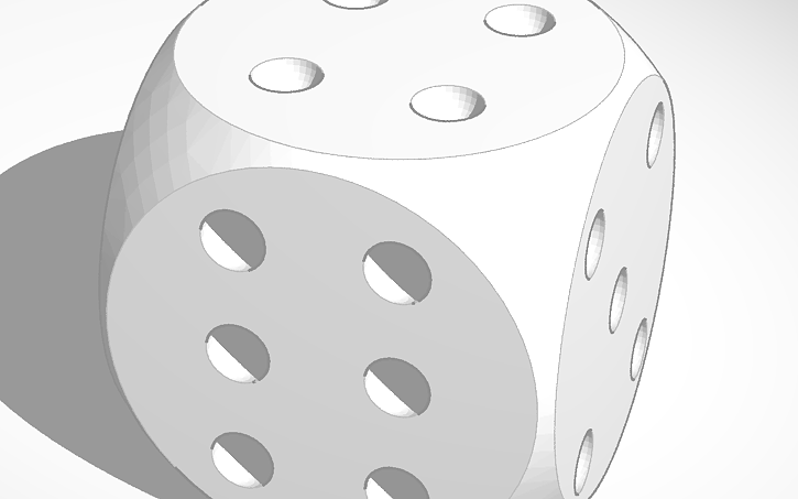 3D design Dice - Tinkercad