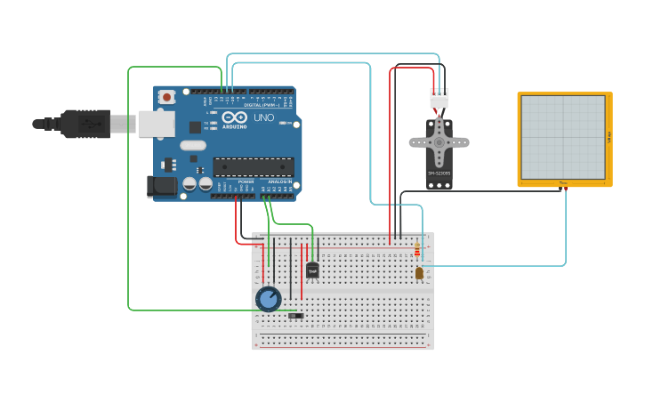 Circuit design Copy of temp sensor | Tinkercad