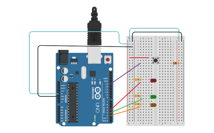 Circuit design Botón - Tinkercad