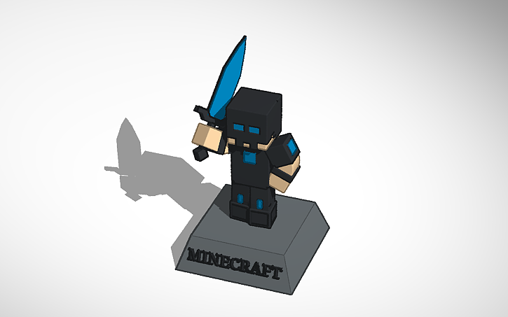 3D design Mincraft Statue - Tinkercad