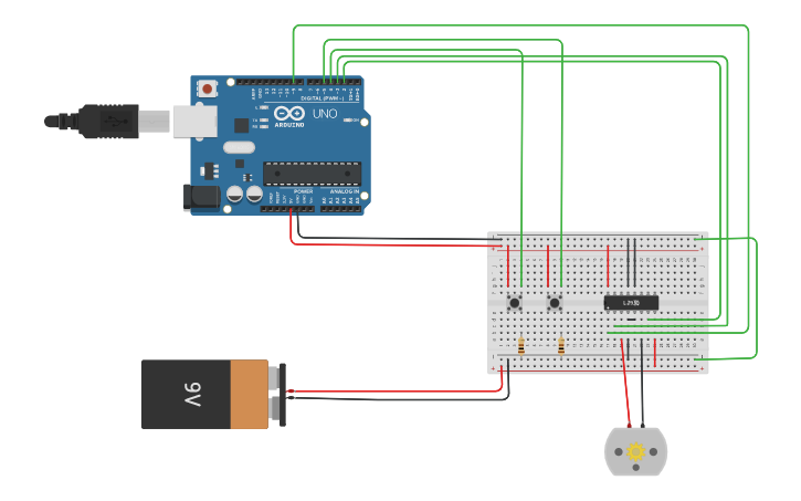 Circuit design Pilotaggio motore DC con Arduino - Controllo motore con ...