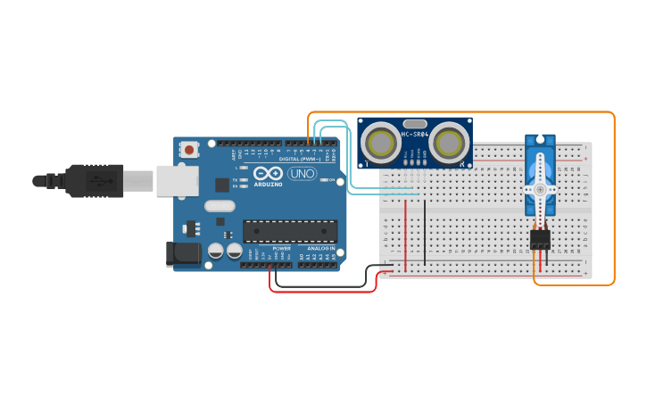 Circuit design door - Tinkercad