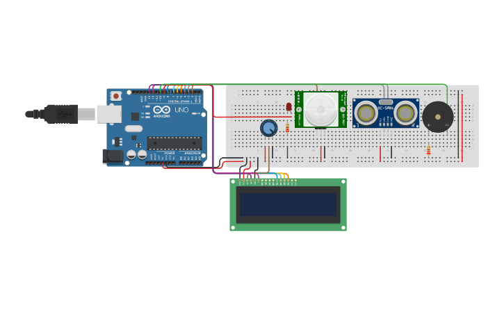 Circuit design Security System - Tinkercad