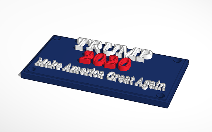 3D design Trump 2020 - Tinkercad