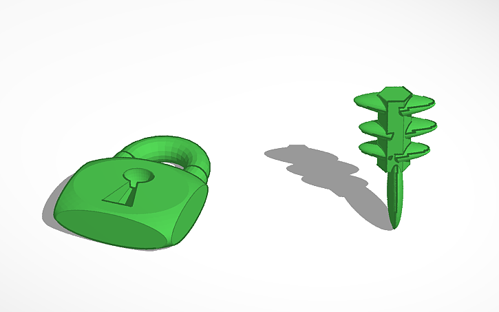 3D design lock key | Tinkercad