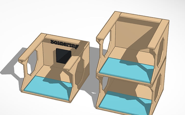 3D design Tools box stackable - Tinkercad