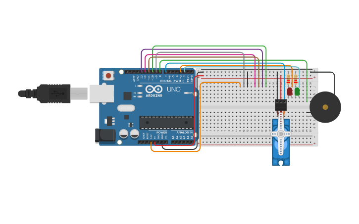 Circuit design RFID reader - Tinkercad