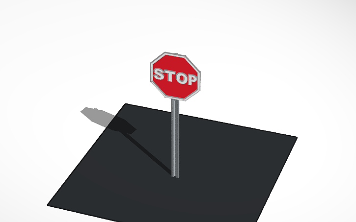 3D design Stop Sign - Tinkercad City - Tinkercad