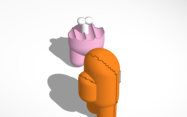 3D design Among Us game character - Tinkercad