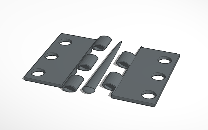 3D design 3pc Door hinge - Tinkercad