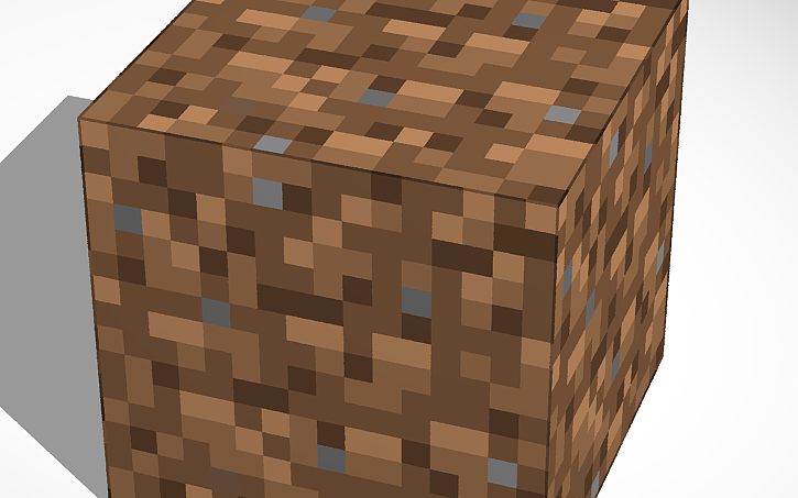 3D design MINECRAFT DIRT (COPYABLE AND HIGH QUALITY) - Tinkercad