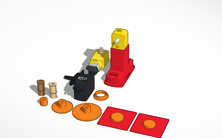 3D design TT Yellow Hobby Motor Parts - Tinkercad
