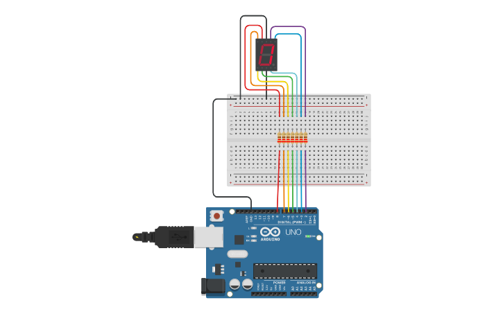 Circuit Design 7 Segment Counter With Functions Tinkercad