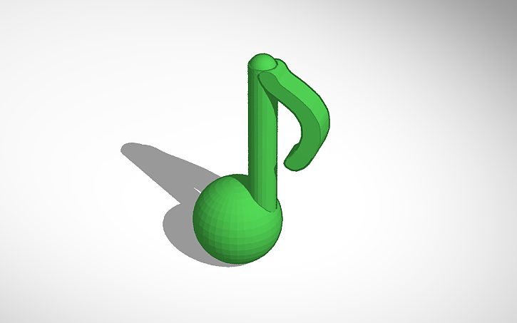 3D design music note - Tinkercad