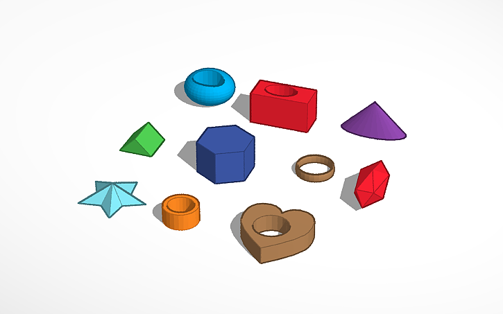 3d Design Divya Geometric Shapes Tinkercad