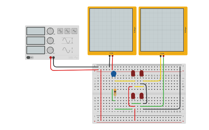 Circuit design Lab 3 - Task 3 Capacitor - Tinkercad