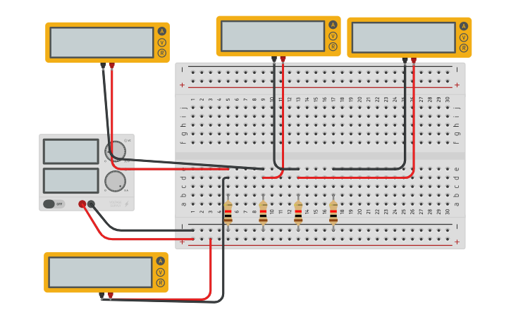 Circuit design Intensidad circuito en paralelo | Tinkercad Circuit design Intensidad circuito en paralelo | Tinkercad