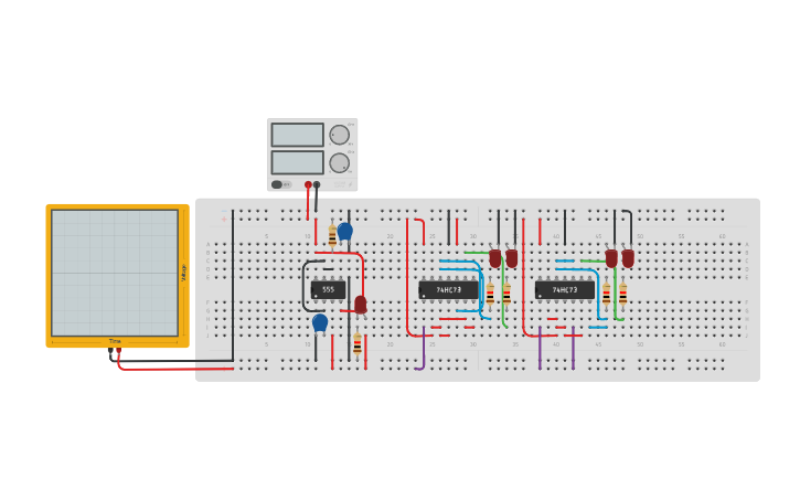 Circuit design counters | Tinkercad