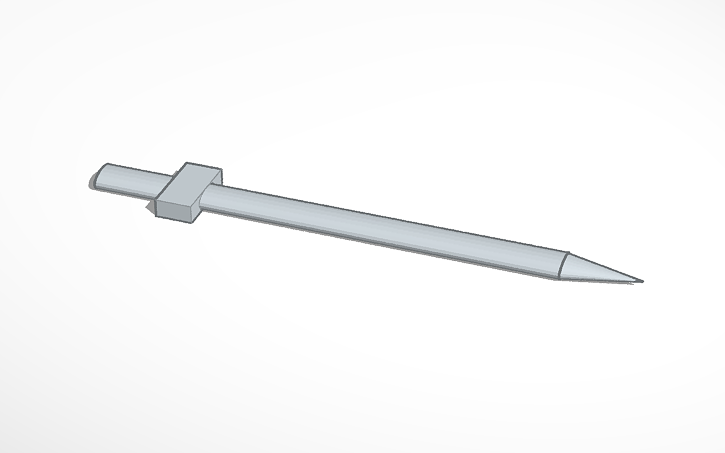 3D design The almighty sword of Pickle Rick - Tinkercad