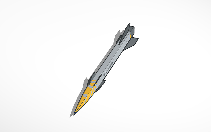 3D design AIMD-117S "Shadehawk Hunter" Mach 30 Stealth missile - Tinkercad
