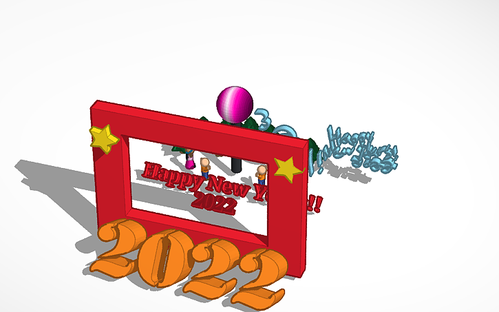 3D design Happy New Years! - Tinkercad