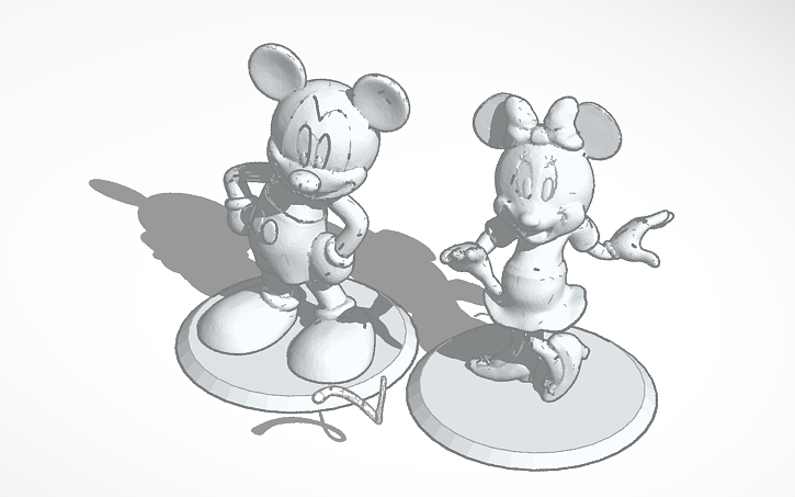 3D design mickey / minnie figurines - Tinkercad