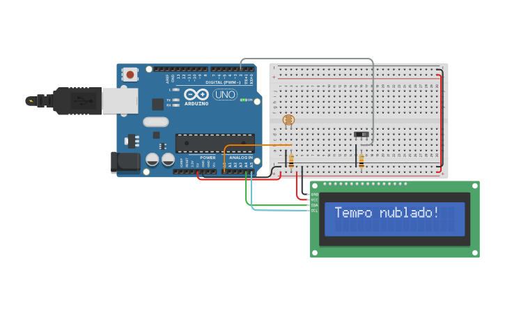 Circuit design Experimento 02 - 2025 - Tinkercad