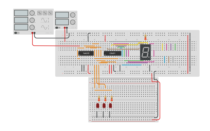 Circuit Design Laboratory Task 7 3 Bit Binary Counter Tinkercad
