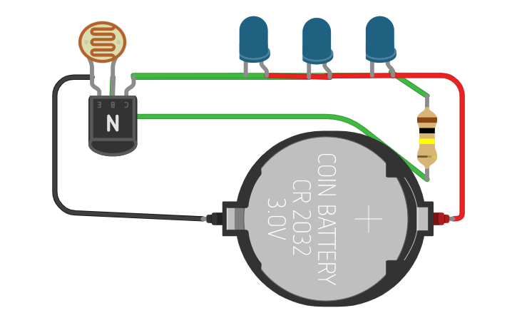 Circuit design Automatic Night Light - Tinkercad