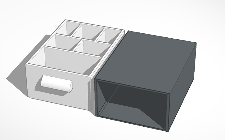 3D design small drawer | Tinkercad