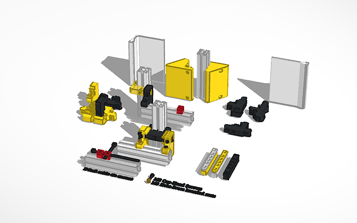 3D design 2020 Extrusion and Actobotics X-Rail Compatible Parts | Tinkercad