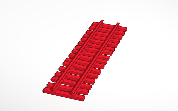 3D design Narrow Gauge rails - Tinkercad