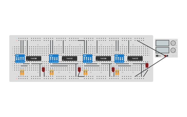 Circuit design circuito lógico | Tinkercad