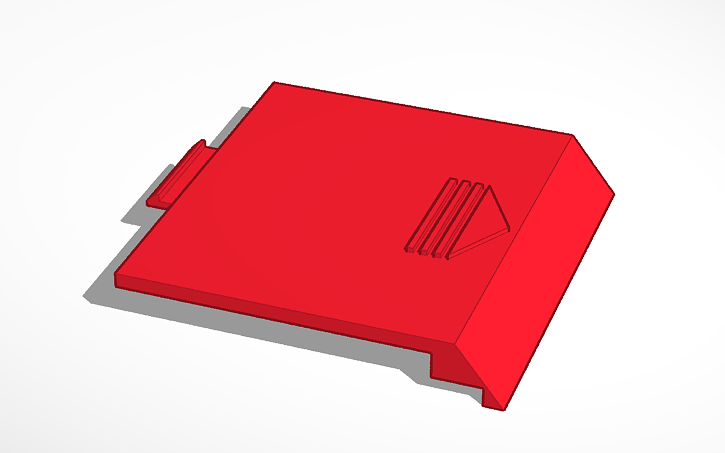 3D design Entex Electronic Baseball battery door - Tinkercad