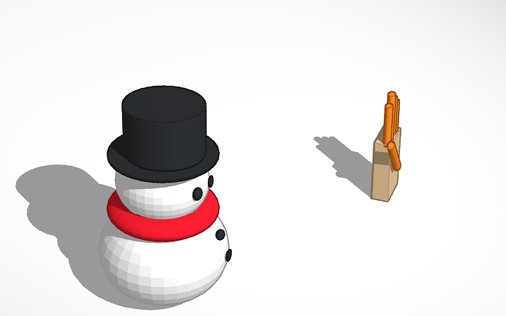 3d Design Snowman Tinkercad