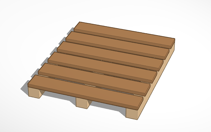 3D design Pallet ISO 2 - Tinkercad