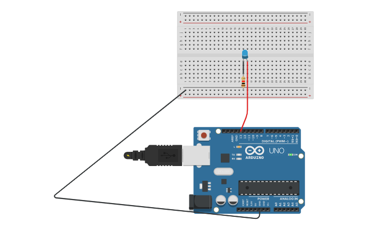 Circuit design slow and faster LED - Tinkercad