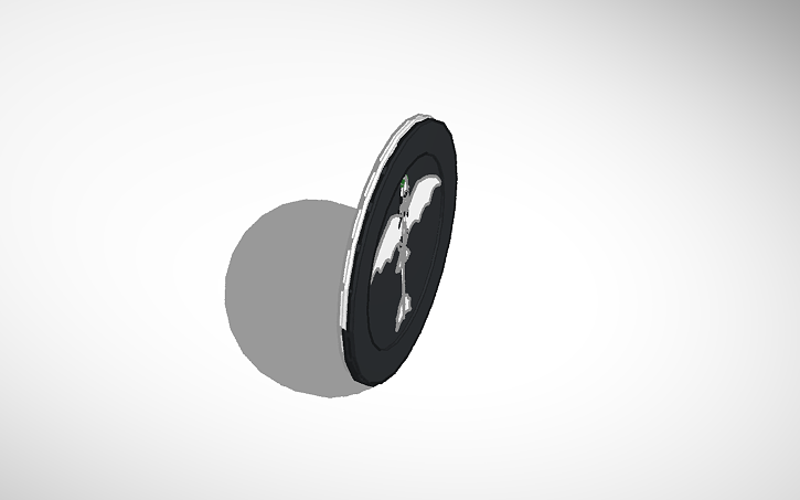 3D design light Fury, Night Fury coin - Tinkercad