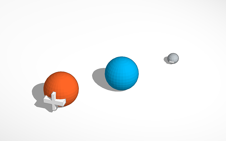 3D design Protons, Neutrons, and Electrons - Tinkercad
