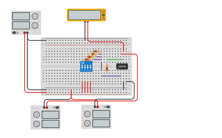 Circuit design Atividade 3 - Conversor DA - Tinkercad