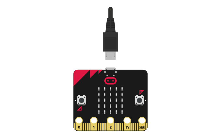 Circuit design Copy of micro:bit animation challenge - Tinkercad