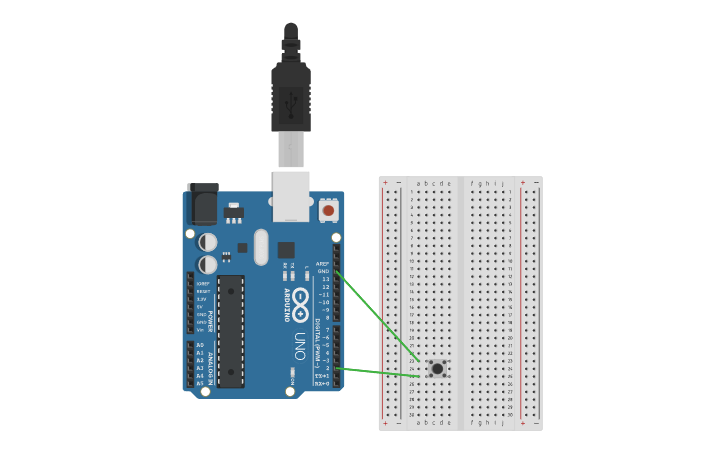 Circuit design Input Pullup Serial - Tinkercad Circuit design Input Pullup Serial - Tinkercad
