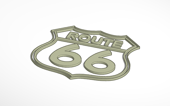 3D design ROUTE 66 - Tinkercad