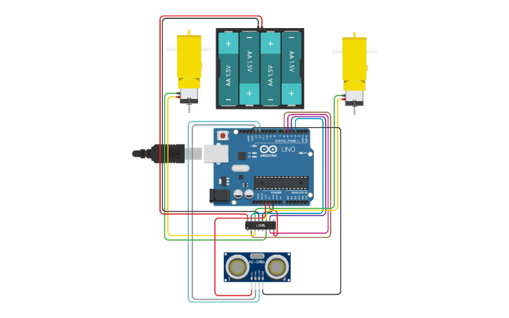Circuit design Robot Circuit - Tinkercad