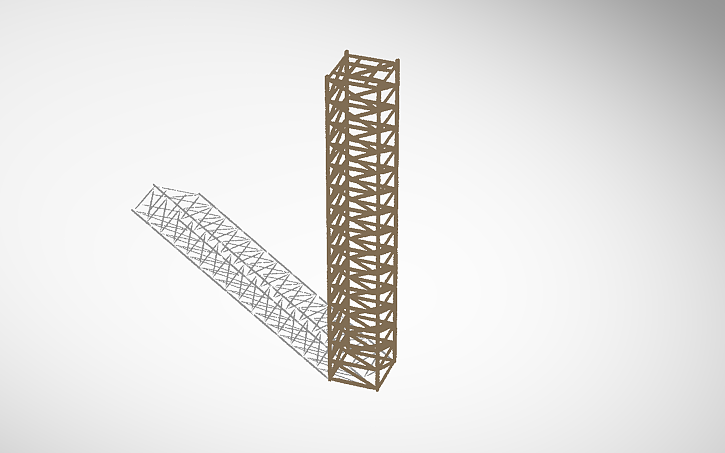 3D design Toothpick Skyscraper - Tinkercad