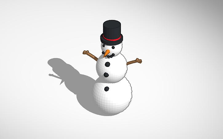 3D design Snowman - Tinkercad