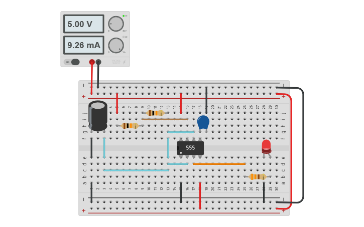 Circuit design Circuito 555 - Tinkercad