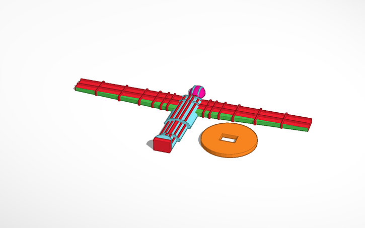 3D design Angel of the North - Tinkercad