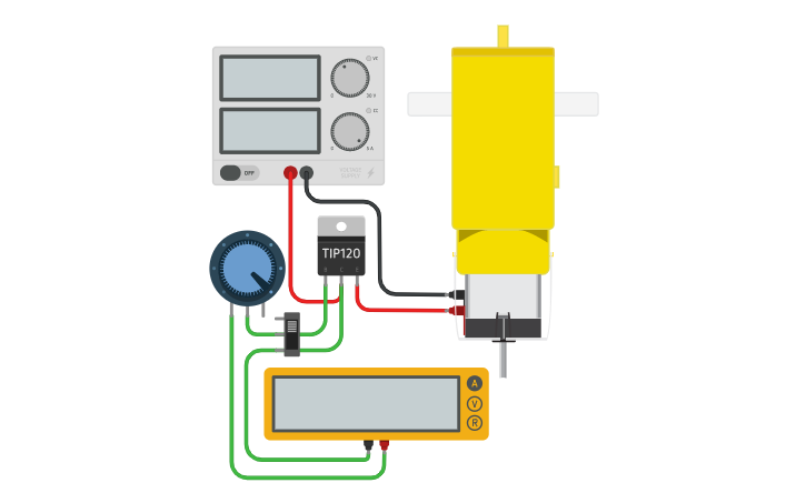 Circuit design RPM Control - Tinkercad