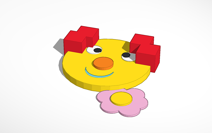 3D design clown emoji - Tinkercad